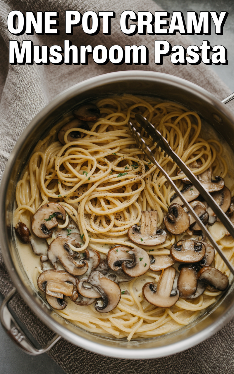 One-Pot Mushroom Pasta Magic: Creamy Comfort in a Single Skillet - One ...