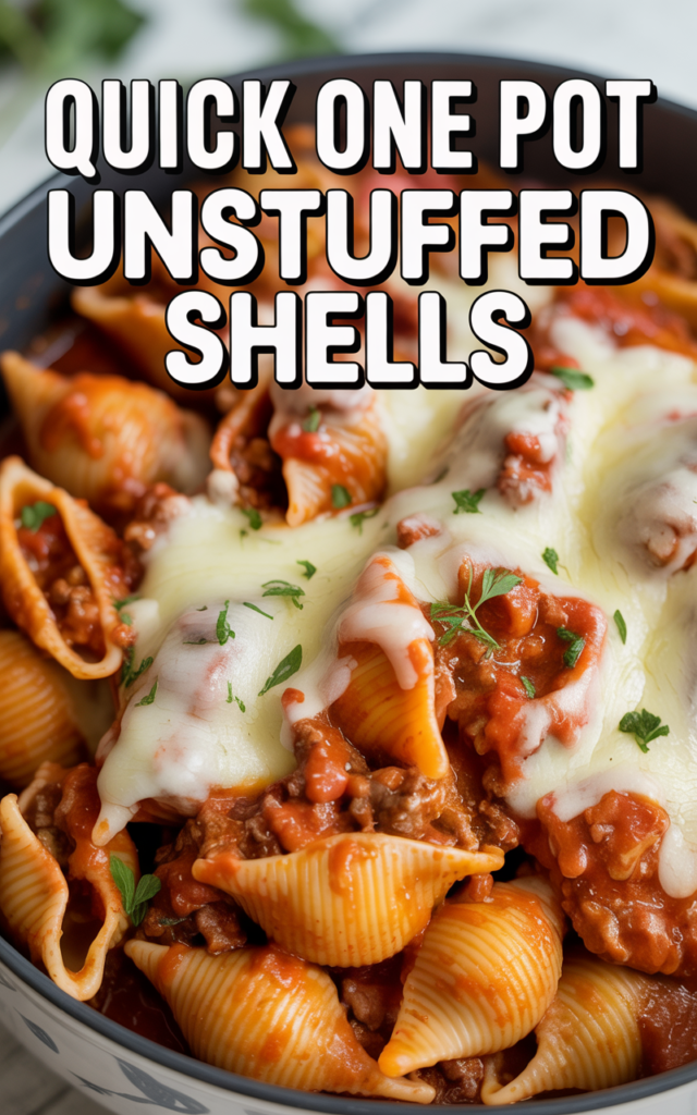 One-Pot Wonder: Cheesy Unstuffed Shells for Effortless Weeknight ...