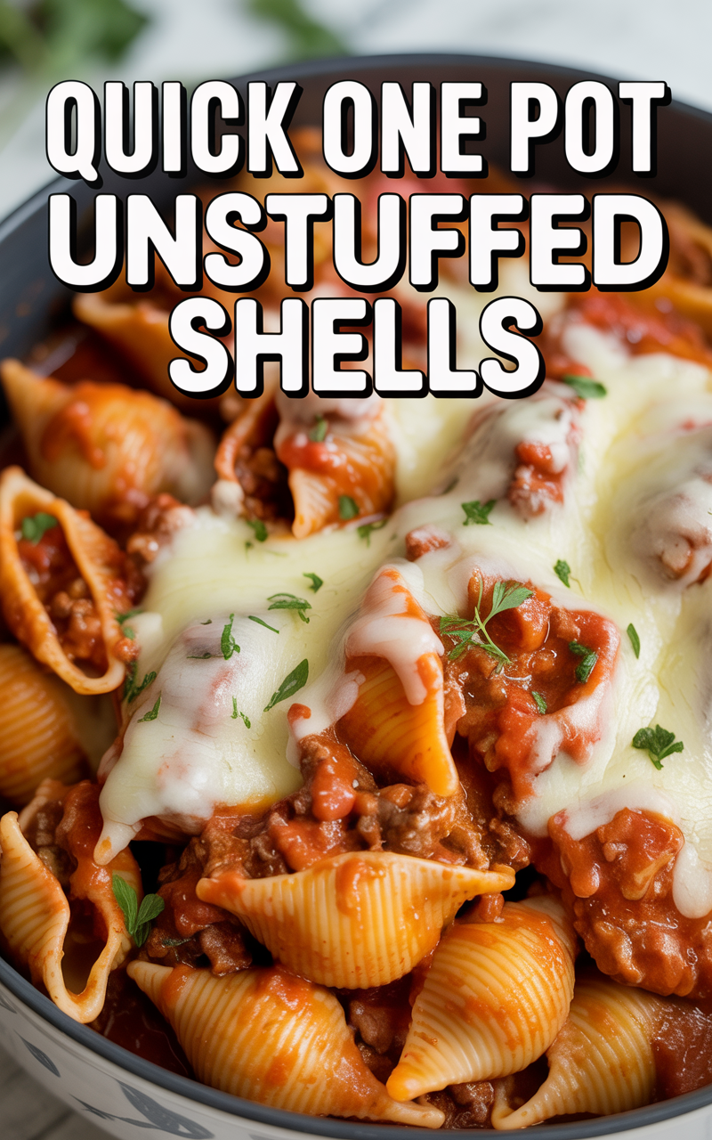 One-Pot Wonder: Cheesy Unstuffed Shells for Effortless Weeknight ...
